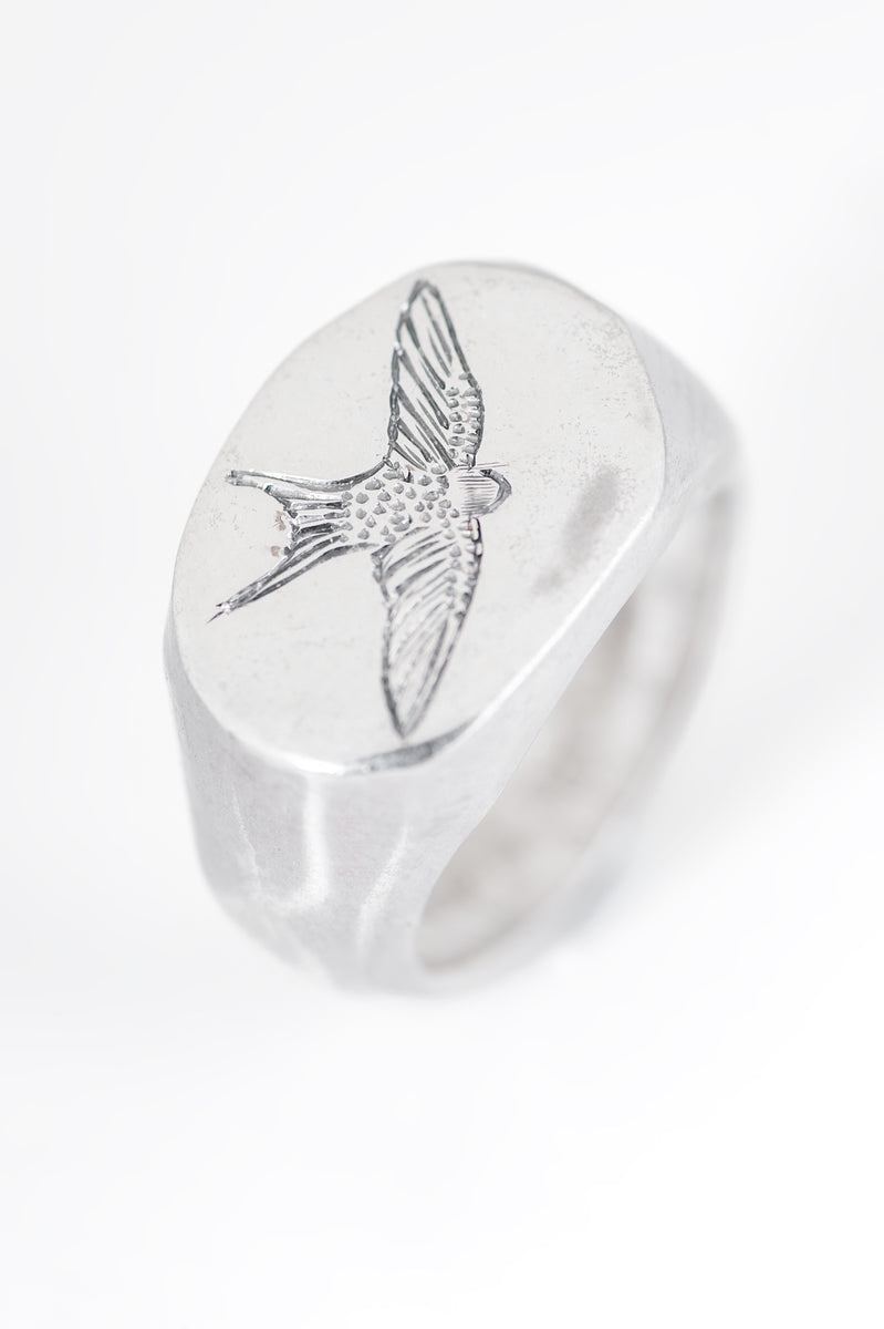 AIR I Birds Signet Ring – Flor Rubaja Jewelry